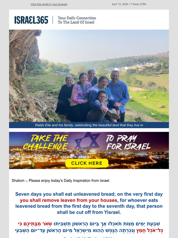 Israel365: Exclusive Passover Interview with Rabbi Elie Mischel | Milled