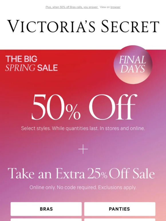 Victoria's Secret Email Newsletters: Shop Sales, Discounts, and Coupon ...