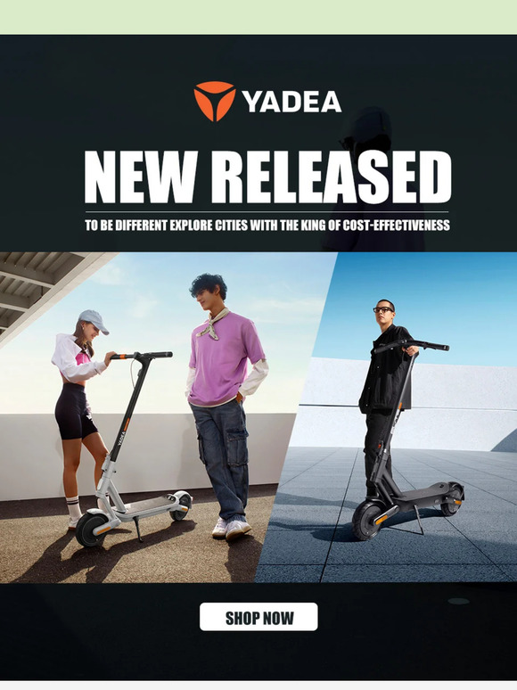 Yadea: Travel light with Yadea 2024 New Lightweighted Escooter | Milled