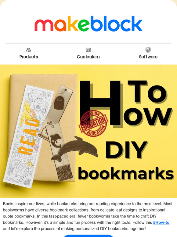 Makeblock: Wakeup Monday: Let's Make Unique DIY Bookmarks Together ...