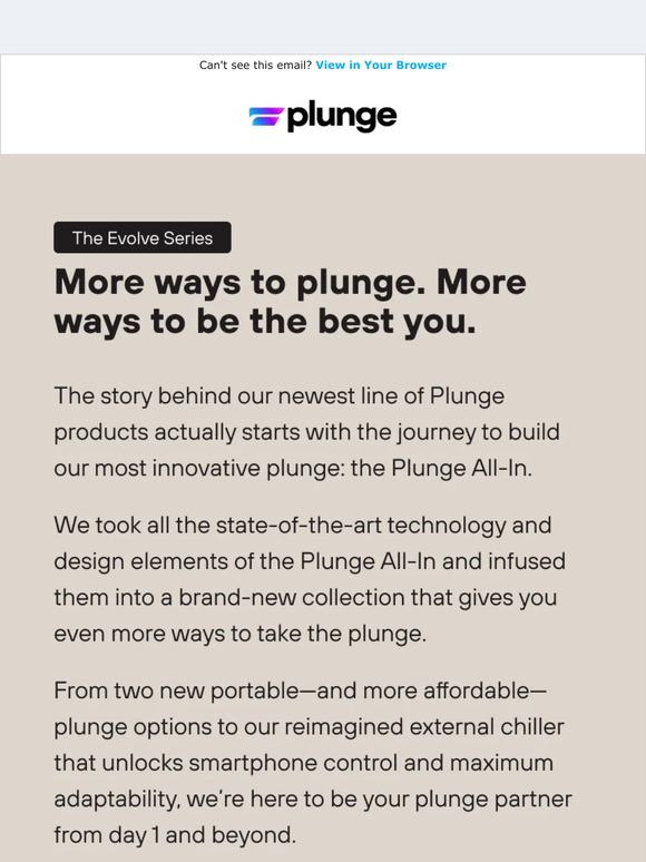 Plunge: The story behind our all-new Evolve series | Milled