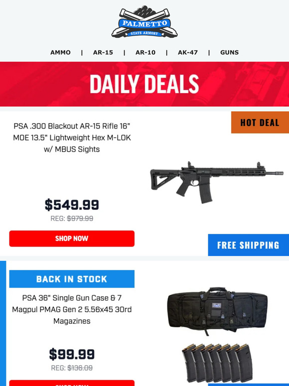 Palmetto State Armory: Mags & A Bag Are Back In Stock! Bundle Up For ...