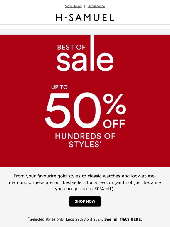 H. Samuel: Meet our Sale bestsellers | Milled