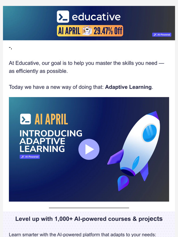 Educative: How Educative adapts to your needs with AI | Milled