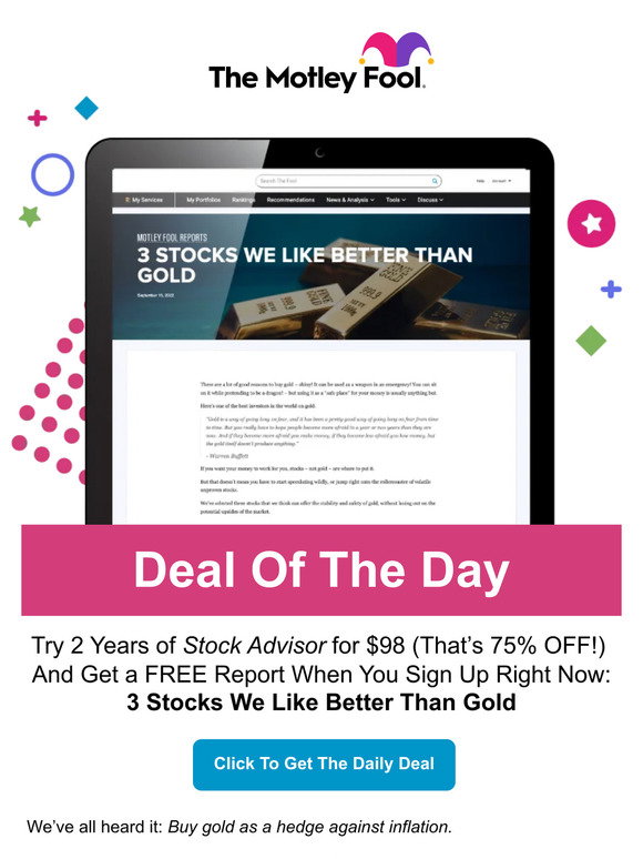 The Motley Fool: Deal Of The Day: April 16, 2024. | Milled