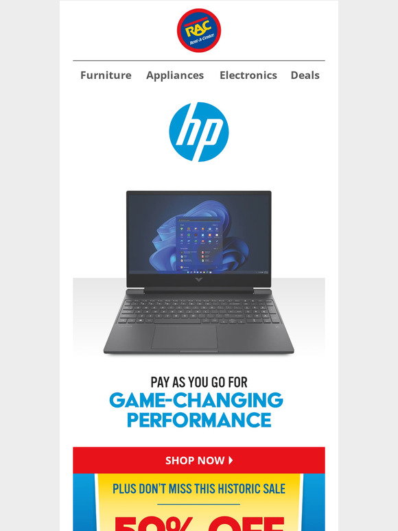 Rent-A-Center: 💪 Get 50% Off Powerful HP Gaming Computers | Milled