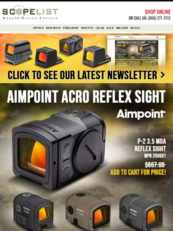 Scopelist: IN STOCK NOW: Save on Aimpoint ACRO and CZ Shadow 2 Compact ...