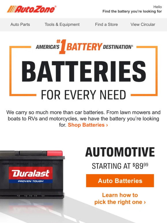 AutoZone: Need the battery? We've got you covered! | Milled