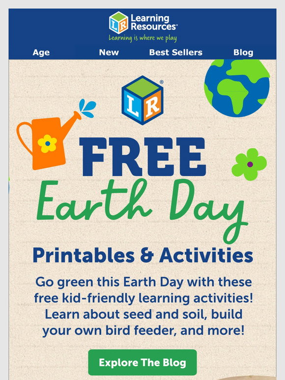 Learning Resources: Go Green with Free Earth Day Activities! | Milled
