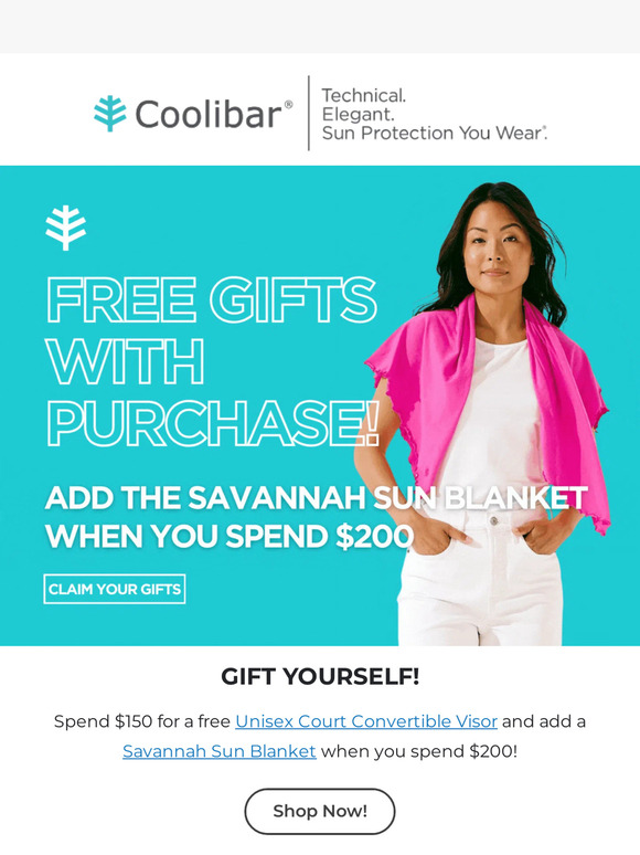 Coolibar Sun Protective Clothing: Gift Yourself: Free Visor and Sun ...