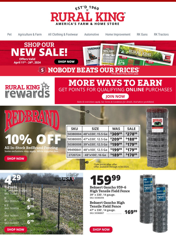Rural King: Lock in Your Savings! Exclusive Discounts on Fencing ...