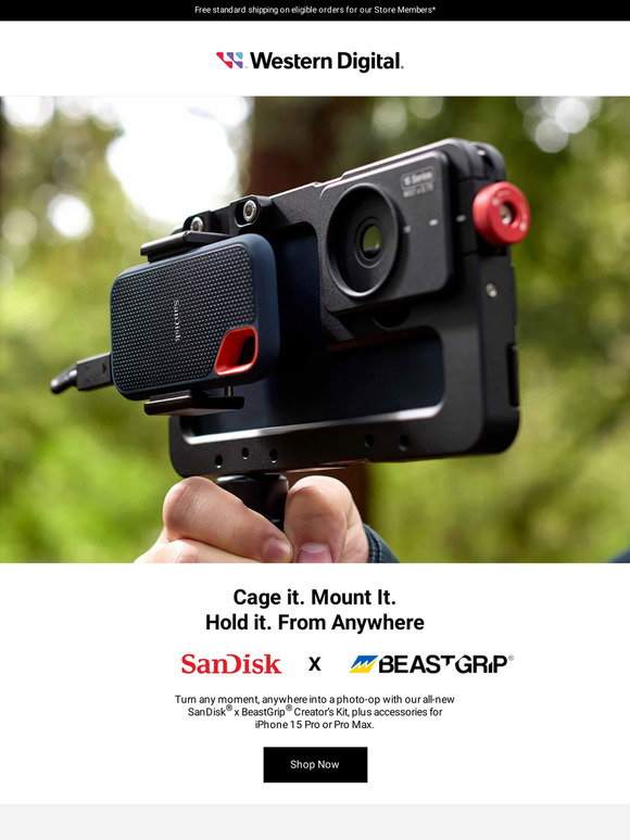 Western Digital: Shop our new BEASTGRIP® x SanDisk® collection | Milled