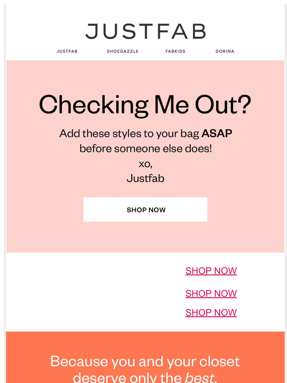 JustFab Email Newsletters: Shop Sales, Discounts, and Coupon Codes