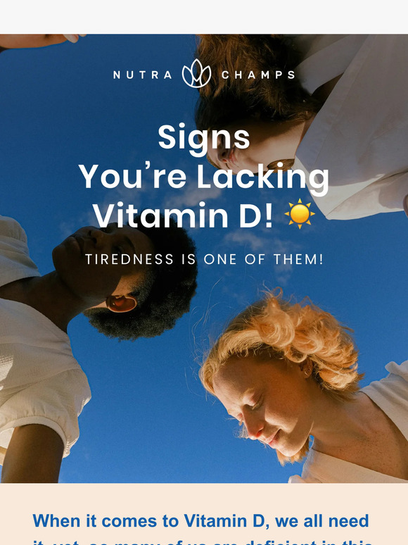 NutraChamps: Signs You’re Lacking Vitamin D! ☀️ | Milled