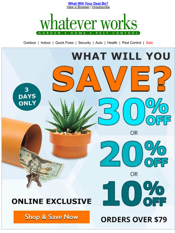 Whatever Works: Last Call to Save up to...It's a Secret ~ Click & Save ...