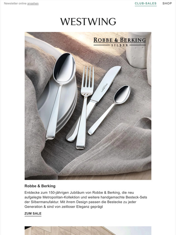 Westwing: Robbe & Berking: Ikonisches Silberbesteck für die Ewigkeit ...