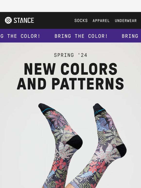 Stance: Bringing the bold colors for Spring! | Milled