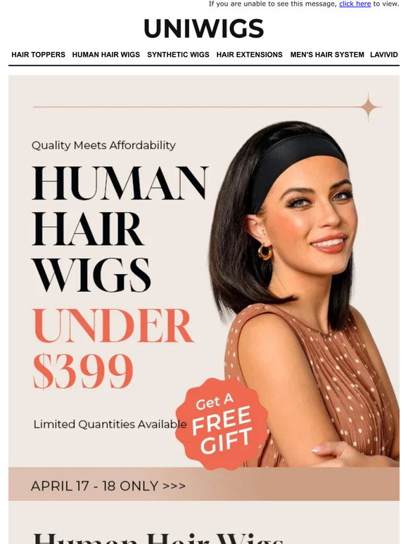 UniWigs: Human Hair Wigs Under $399!! Get A FREE Gift Today🎁 | Milled