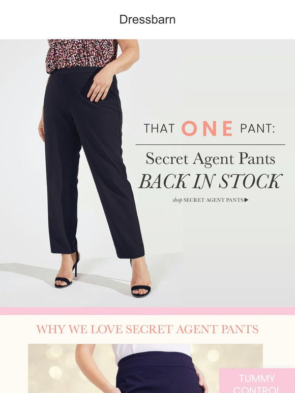 Dressbarn: Secret Agent Pants are Back in Stock! Don't Miss Out! | Milled