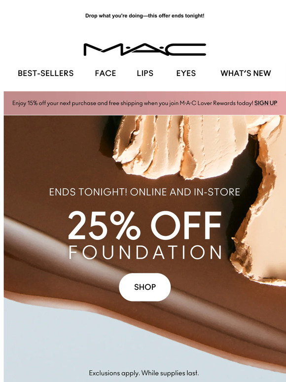 MAC Email Newsletters: Shop Sales, Discounts, and Coupon Codes