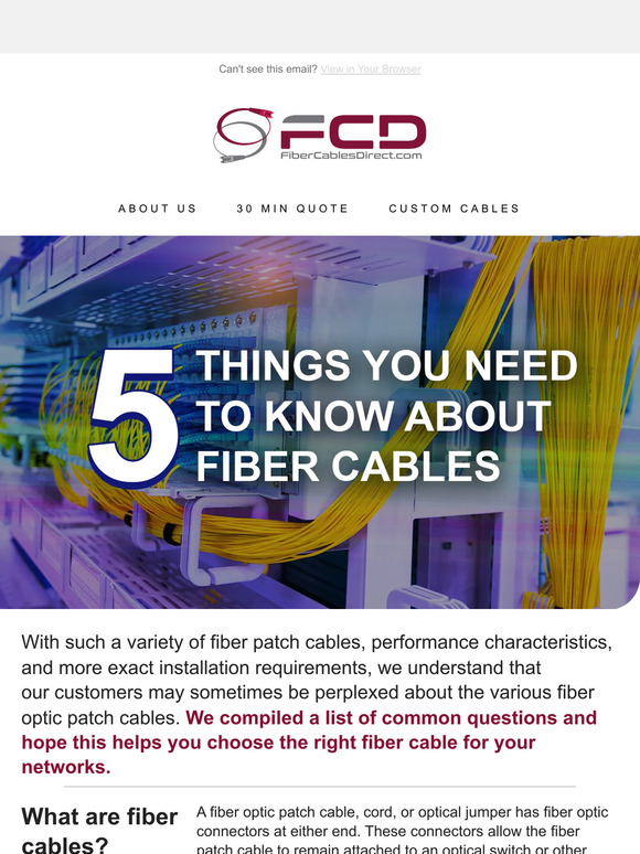 Fiber Cables Direct: 5 Things You Need to Know | Milled