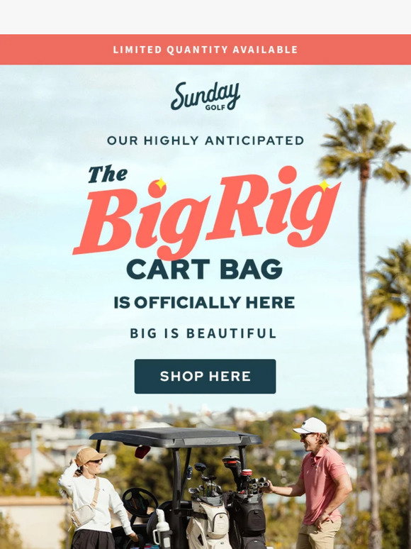 Sunday Golf: Our BIG RIG Cart Bag has arrived! | Milled