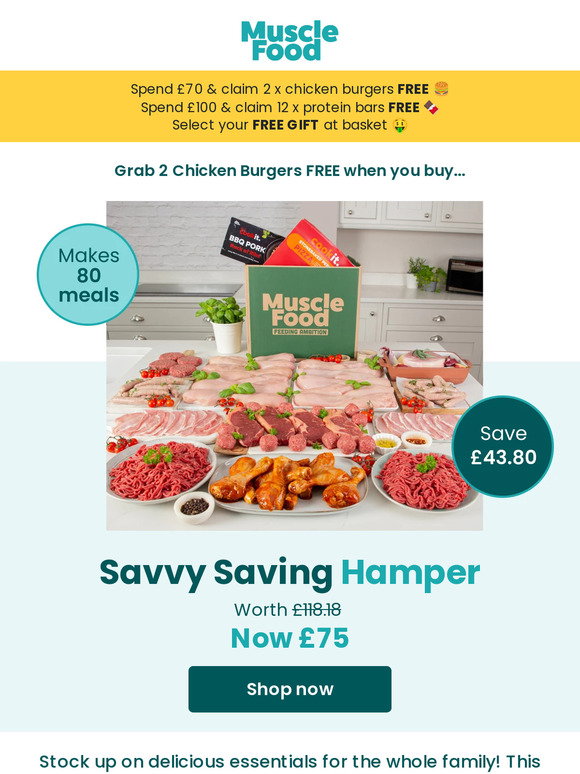 Muscle Food: Claim your FREE Chicken Burgers with... 🤑 | Milled