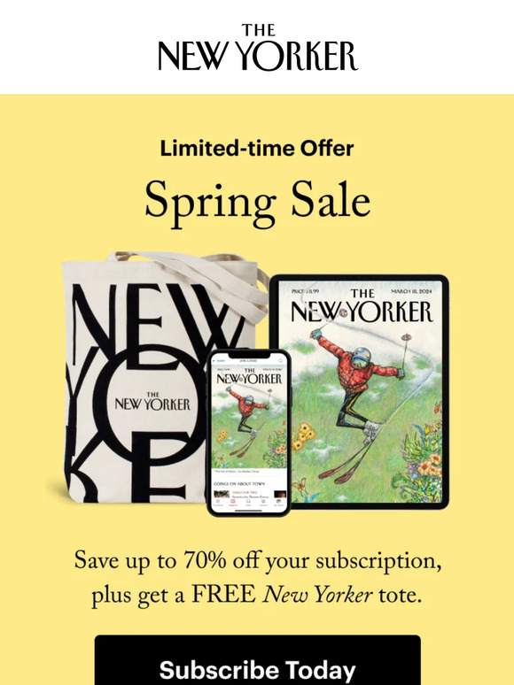 The New Yorker: Spring Sale! Unlock $6 Unlimited Digital Access + a ...