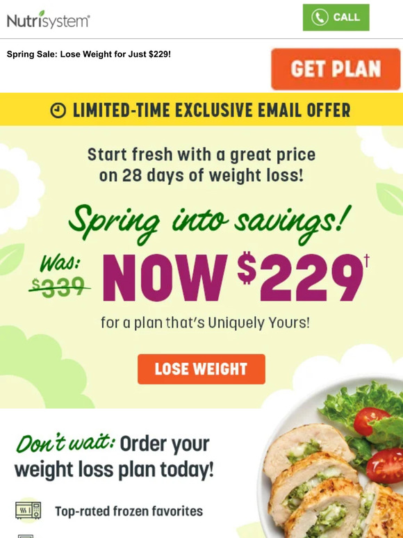 Nutrisystem: Here’s your offer: Just $229 for a plan with top-rated frozen meals! | Milled