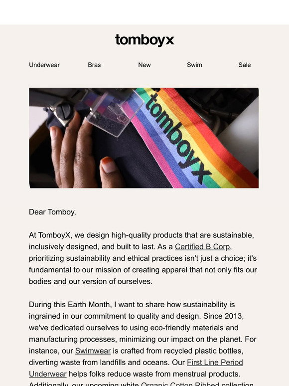 TomboyX: Celebrating Earth Month: TomboyX's Commitment to ...