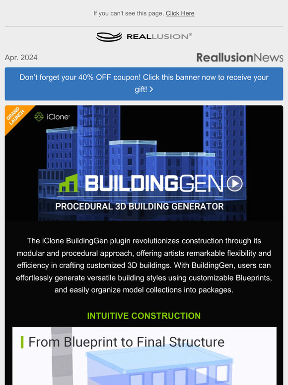 Reallusion: Grand launch! Procedural 3D Building Generator: From ...