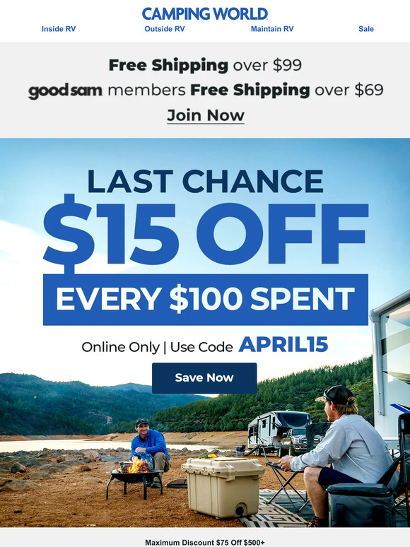 Camping World: This is Your Last Chance to Use Your Exclusive Coupon ...