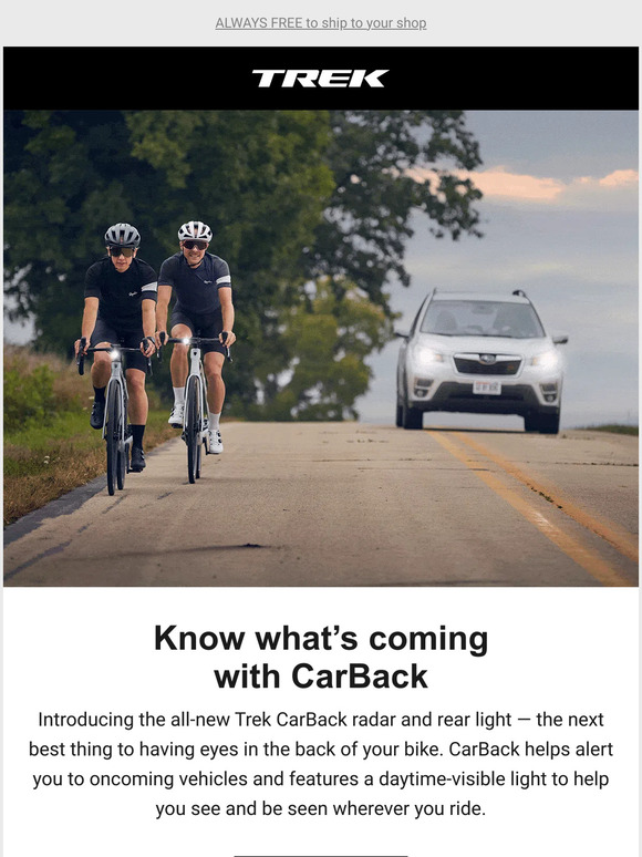 Trek Bicycle: Introducing the all-new Trek CarBack radar | Milled