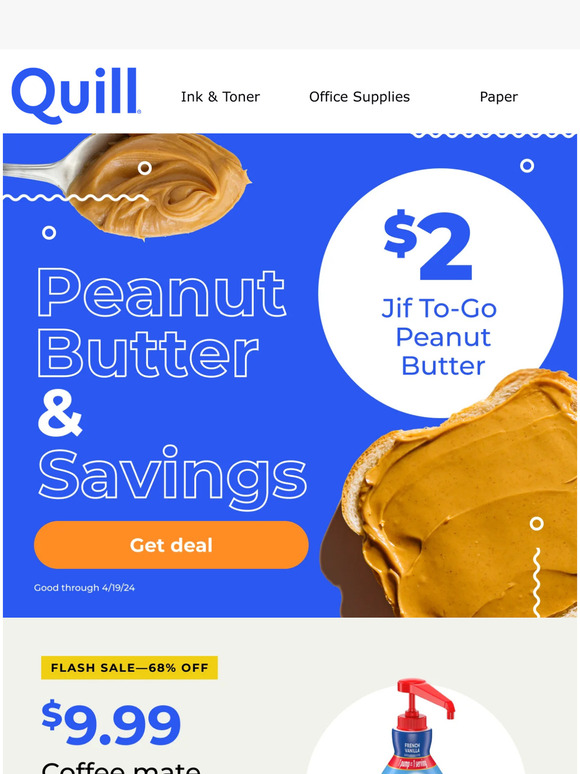 Quill: $2 Jif To-Go Peanut Butter | Milled