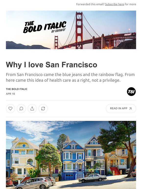 The Bold Italic: Why I love San Francisco | Milled