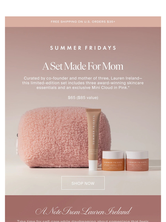 Summer Fridays: New Limited-Edition Mother’s Day Set | Milled