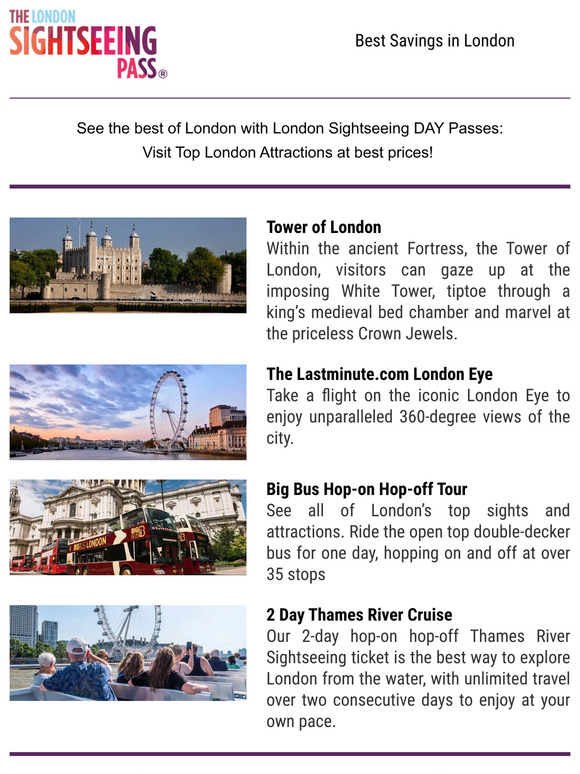 Sightseeing Pass: Visit the London Eye with London Sightseeing Pass💥 | Milled