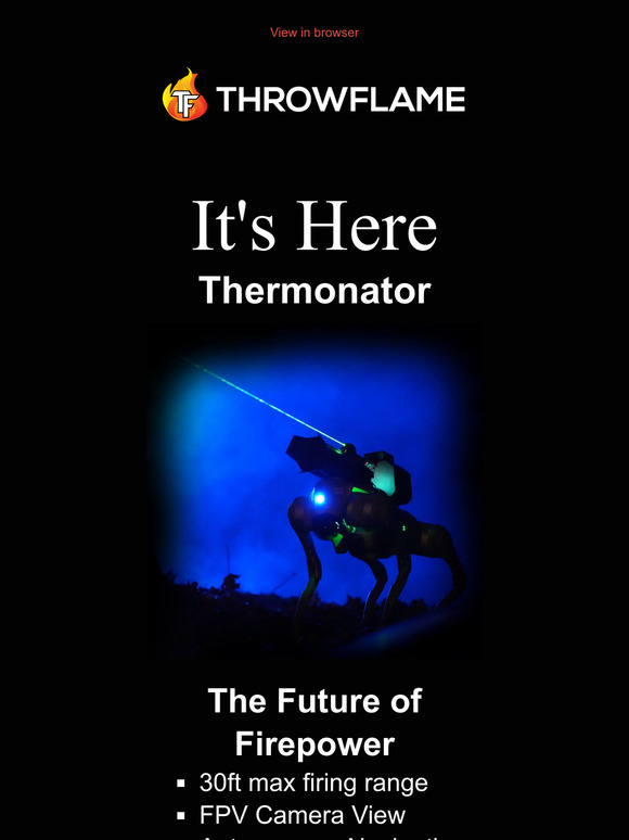 Throwflame: 🤖🔥 The Thermonator is live! Flamethrowers & Robots Collide | Milled