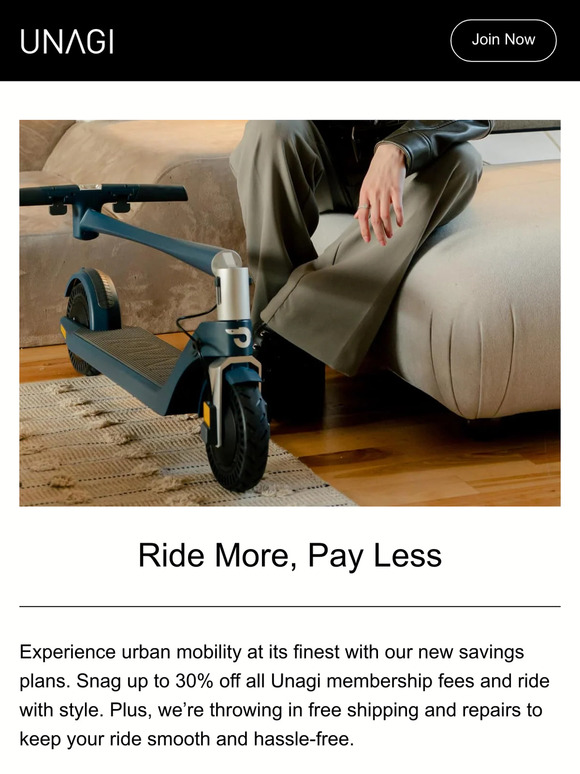 Unagi Scooters: 🚀 Here’s how you can save big on an Unagi membership! | Milled