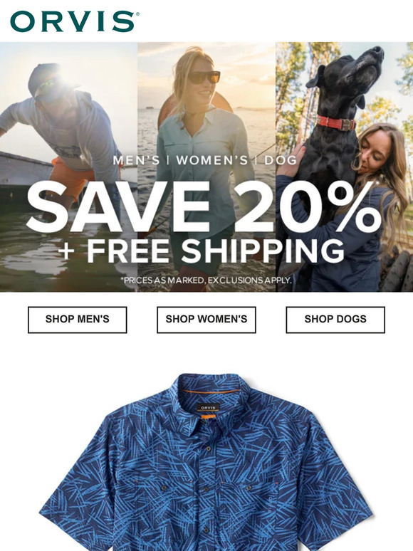 Orvis: 20% off 100% Adventure-Ready | Milled