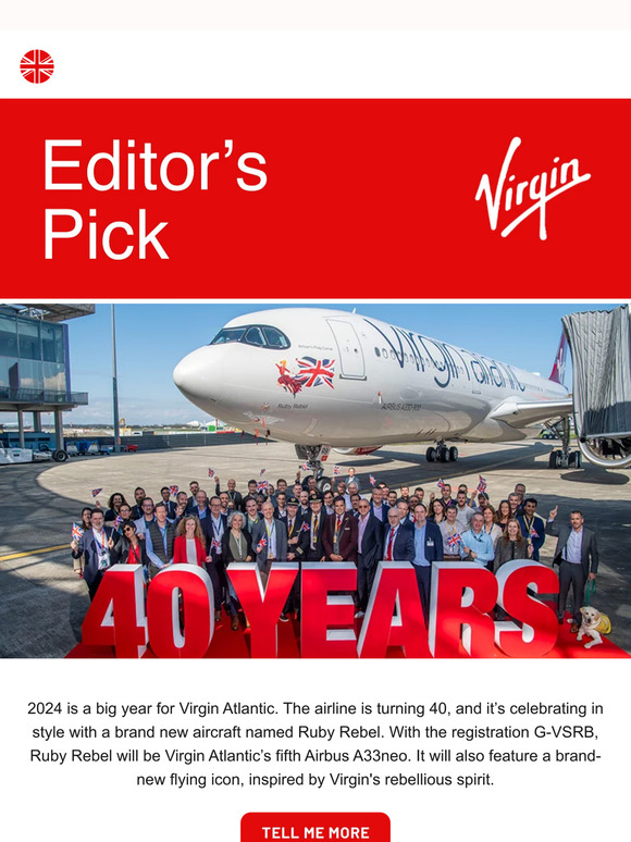 Virgin Mobile: Celebrating 40 years of Virgin Atlantic | Milled