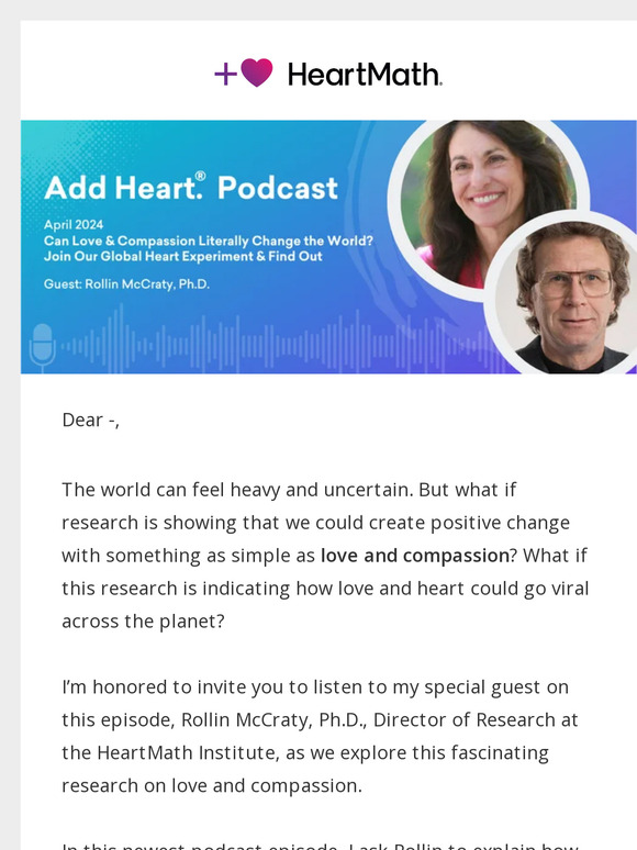 HeartMath: Can Love & Compassion Literally Change the World? New ...