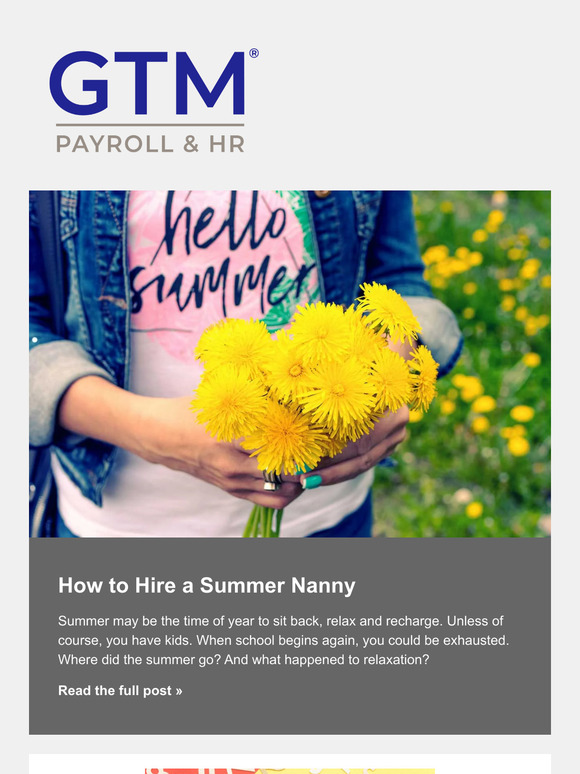 GTM: How to Hire a Summer Nanny | Milled