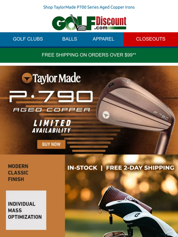 Golf Discount: TaylorMade P790/P770 Aged Copper Irons In Stock, LIMITED ...