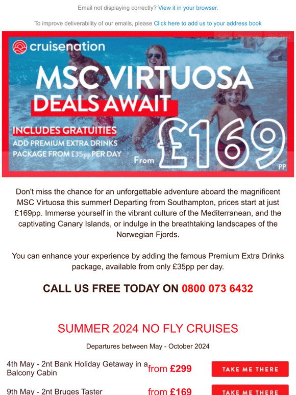 Cruise Nation: MSC Virtuosa fr £169 Extraordinary Offers Inside 📩 | Milled