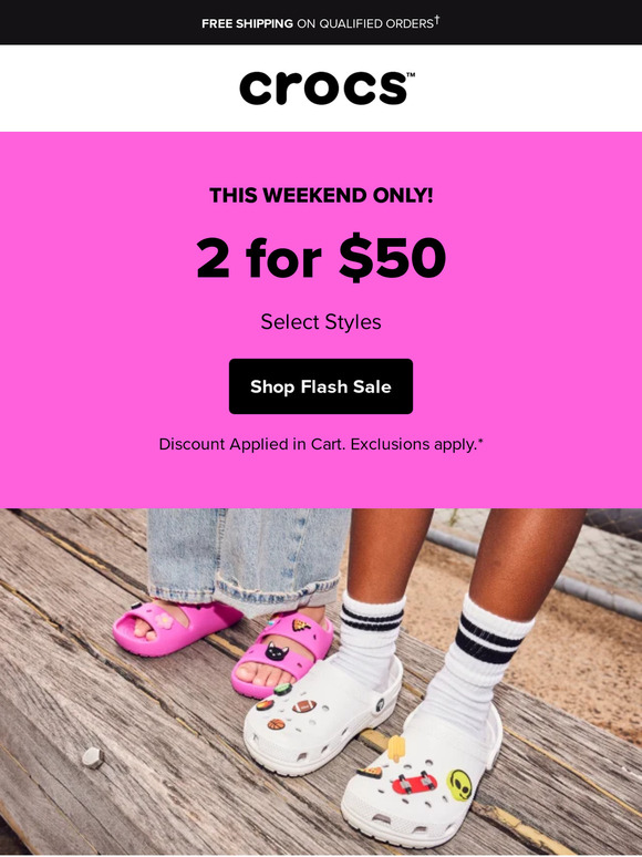 Crocs: Pick out 2 of your favorites for $50! | Milled