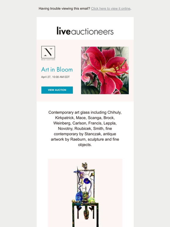 LiveAuctioneers: Neue Auctions | Art in Bloom | Milled