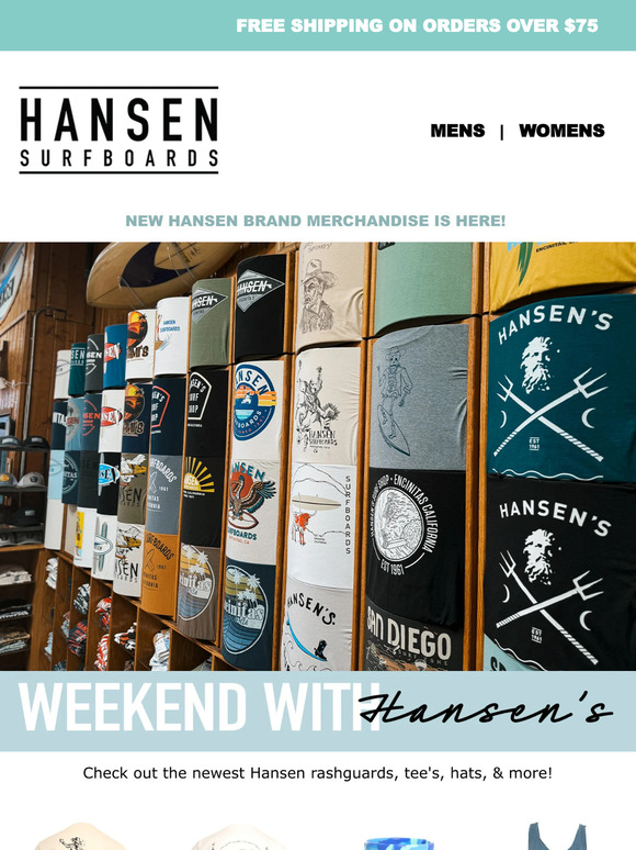 Hansen Surfboards: Wear A Legend This Weekend! | Milled