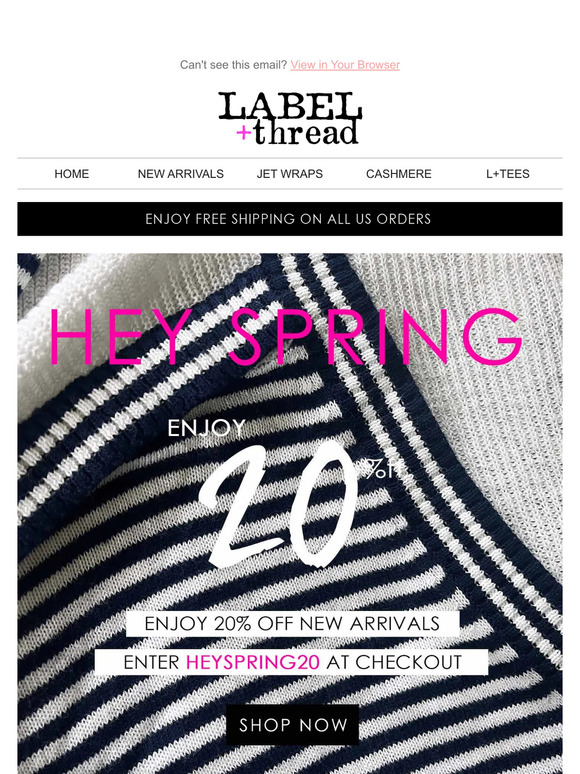 Label and Thread: 20% off New Arrivals | Milled