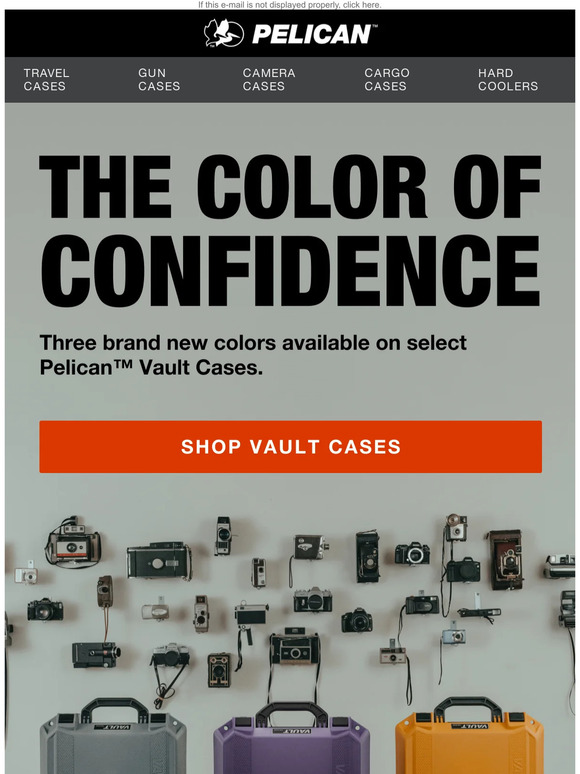 Pelican Products: Now Available: Vault Cases in Three New Colors | Milled